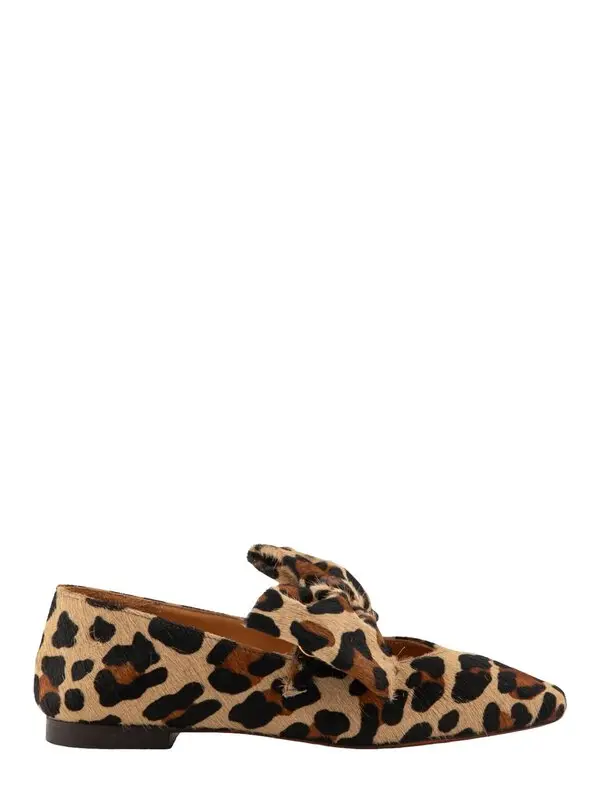 MARIANO SHOES Cacia Leopard Ballerina Flats - Brown
