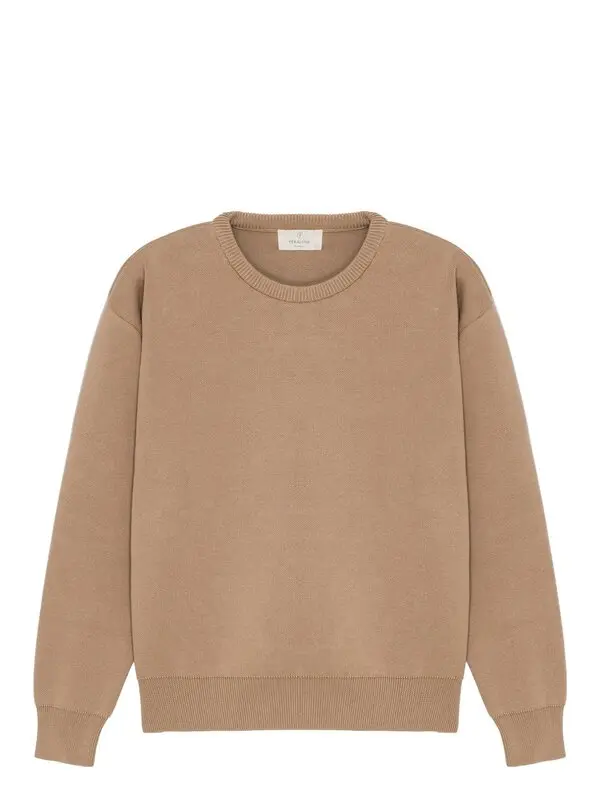 PERALUNA Cleo Plain Knit Jumper - Brown