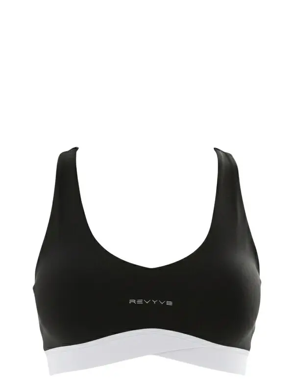 REVYVE ACTIVE Black / White Scoop Bra - Black/white