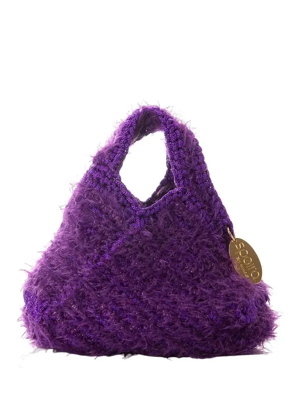 SPEIRA Mini Asymmetric Furry Bag - Purple