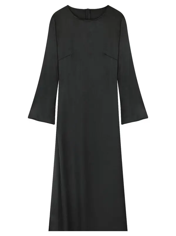 RAVE ON TREND Slip Long Sleeve Dress - Black