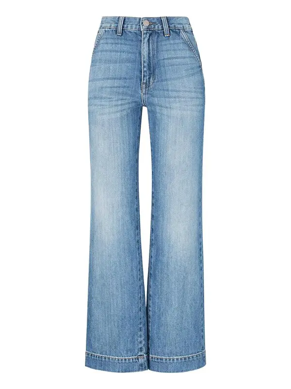 NOEND Quinn Wide Leg Trouser - Blue