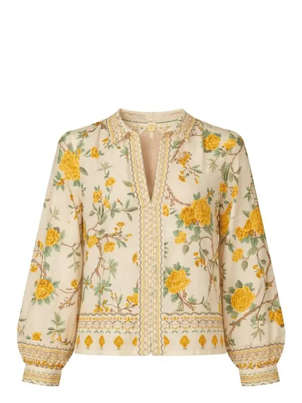 RAISHMA Raffey Printed Shirt - Yellow