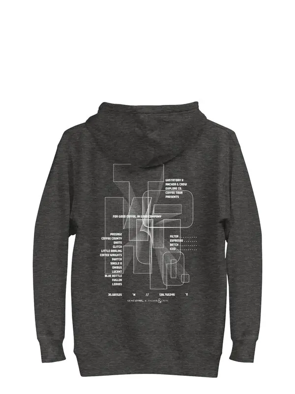 ANCHOR & CREW Cotton Blend Embroidered Hoodie - Black