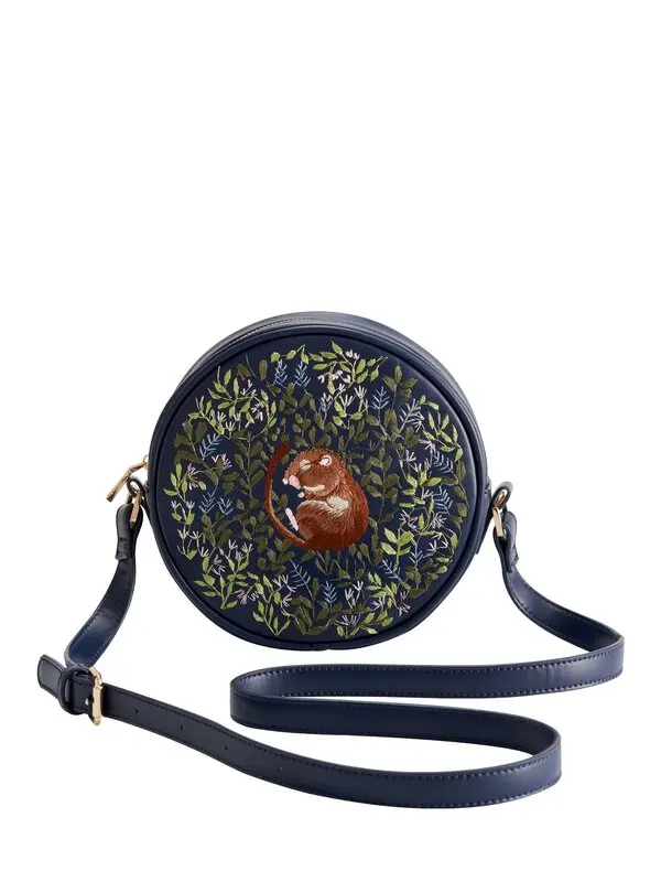 FABLE ENGLAND X Chloe Giordano Dormouse Embroidered Saddle Bag - Blue