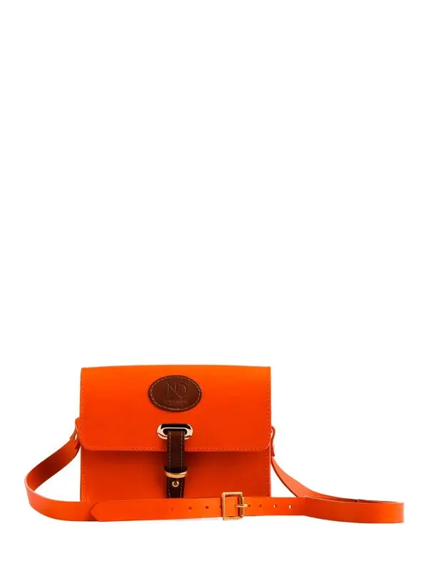 N'DAMUS LONDON Mini Soho Leather Crossbody Bag - Orange