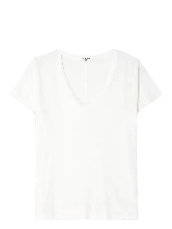 NOEND Supima Cotton V-neck Tee - White