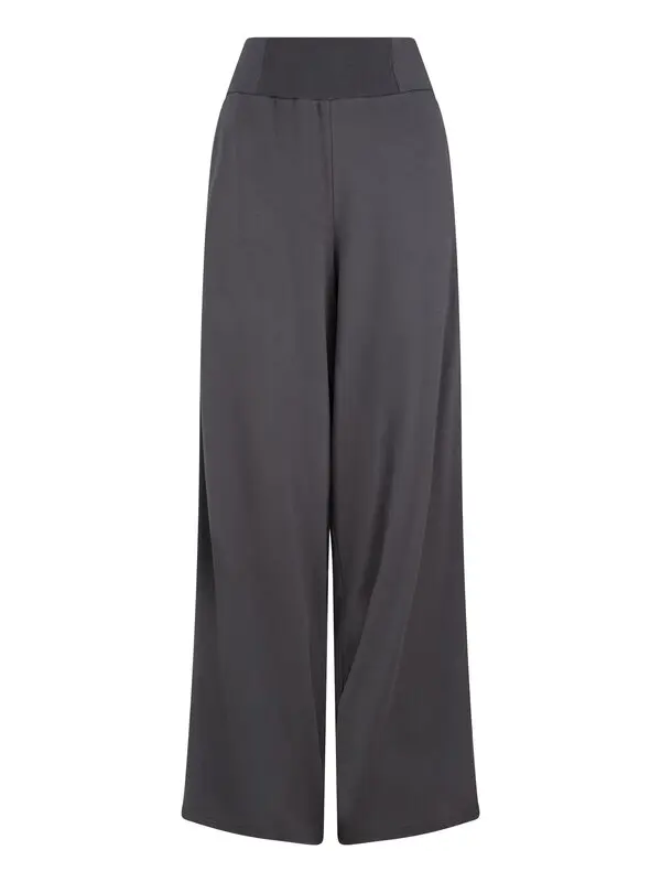 DREF Wide Leg Ponte Knit Pant - Grey