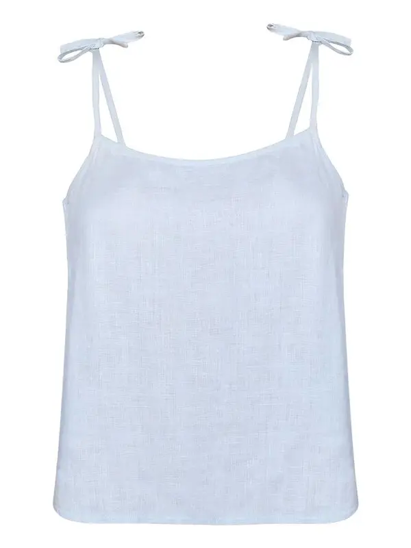 REISTOR Tie-up Hemp Camisole - Blue