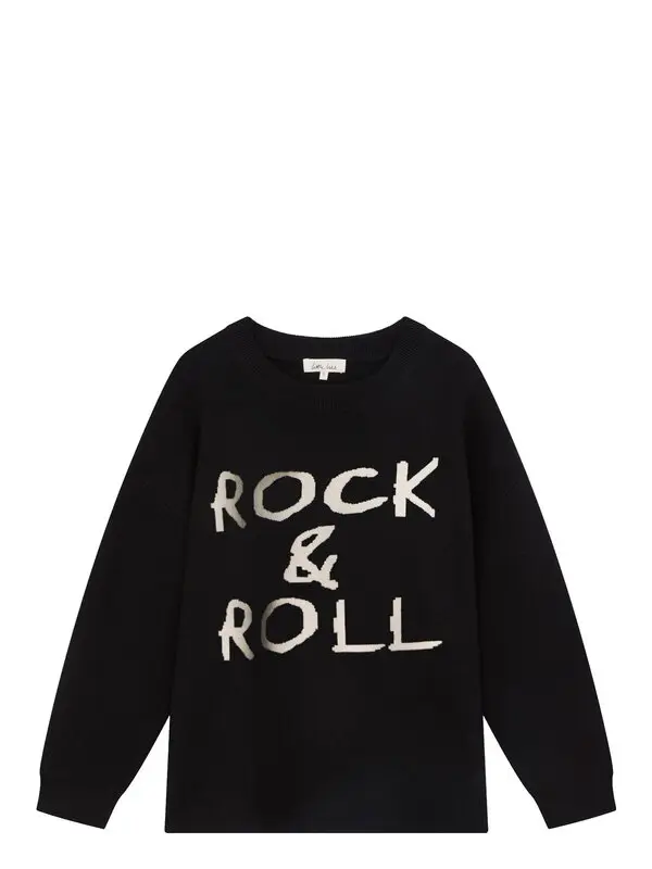 LITTLE LIES Rock & Roll Knit Jumper - Black/white