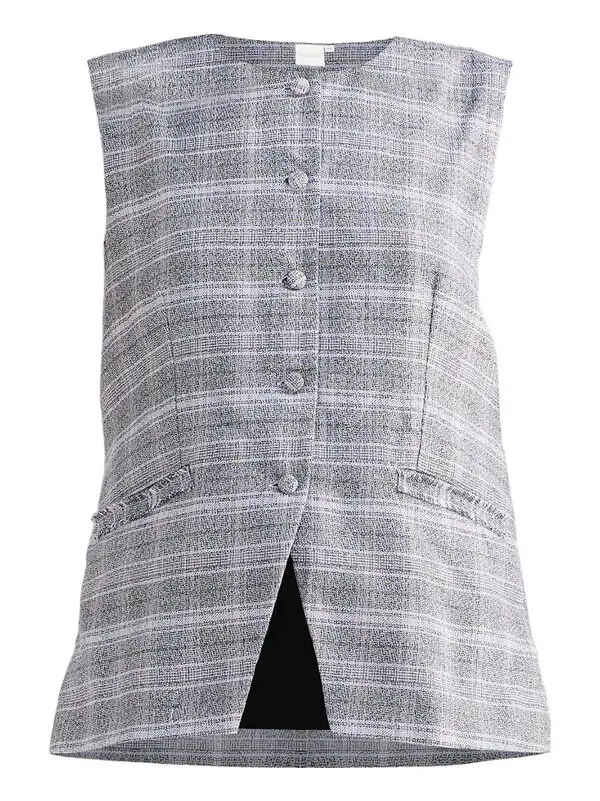 REISTOR Cotton Tweed Vest Jacket - Grey