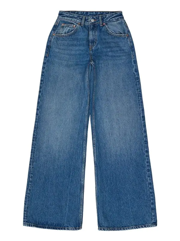 DR. DENIM Rhue Low Wide Stream Jeans - Blue