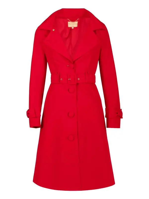 SANTINNI Ingrid Raincoat With Detachable Hood - Red