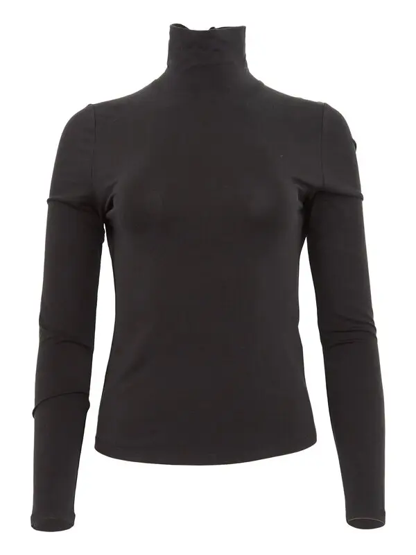 LORDS OF HARLECH Knit Turtleneck Top - Black