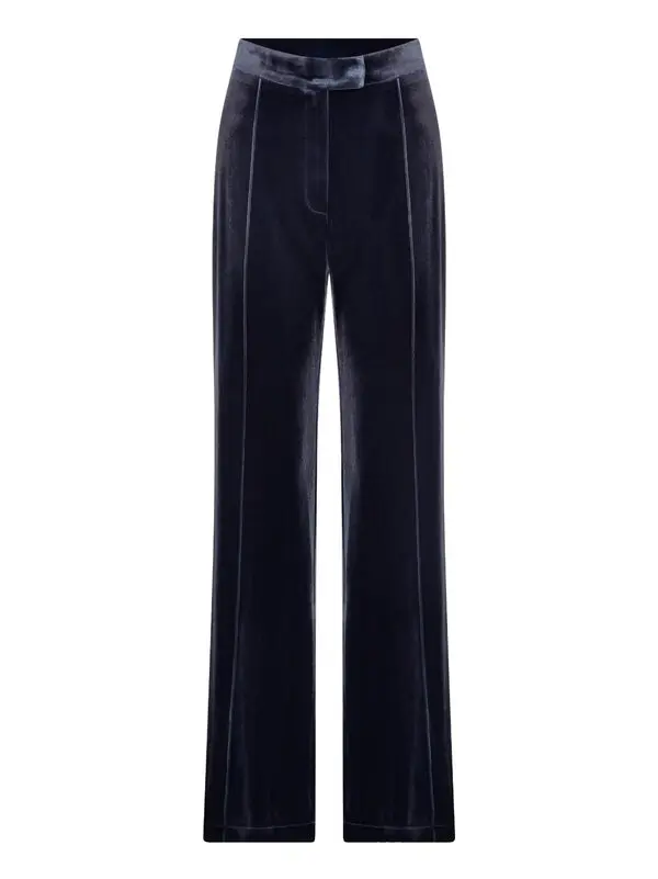 NAZLI CEREN Orvell Trousers In Velvet - Grey