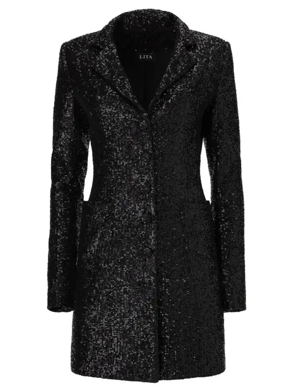 LITA COUTURE Sequin Mini Dress - Black