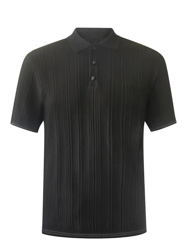 VUSTRA Olive Cotton Short Sleeve Knit Polo - Green