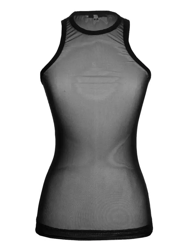 IOANA CIOLACU Sheer Tank Top - Black