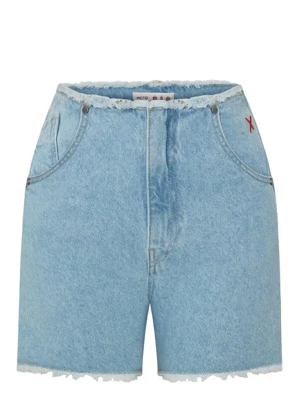 PCFG High-waist Denim Shorts - Blue