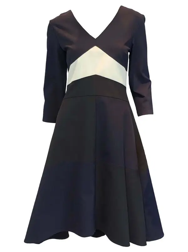 SNIDER Paneled Star Dress - Blue/black/white