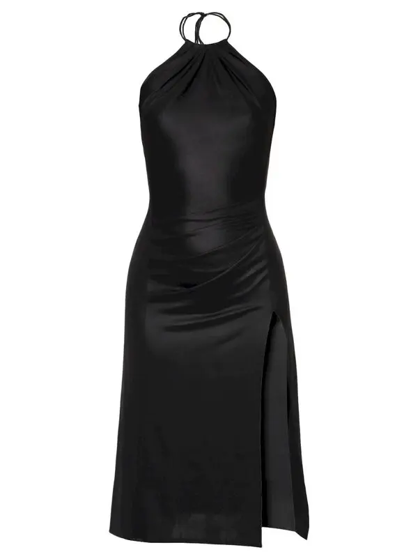 AGGI BY HALEWSKI Maricel Midi Dress With Open Back - Black