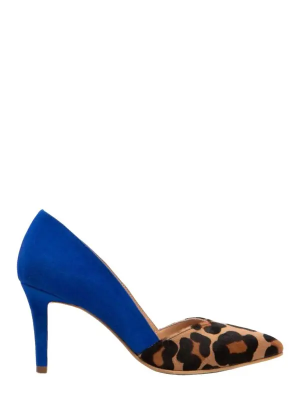 THE 5TH ELEMENT Ava Suede & Leopard Print Pumps - Blue