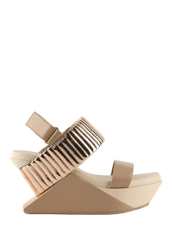 United Nude Delta Wedge Puffier Sandals - Rose Gold
