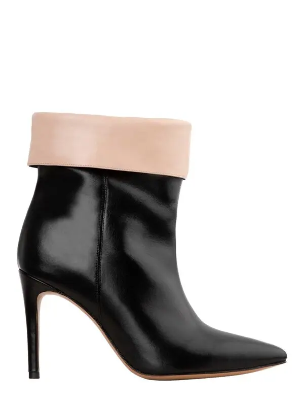 GINISSIMA Leather Ankle Boots - Black