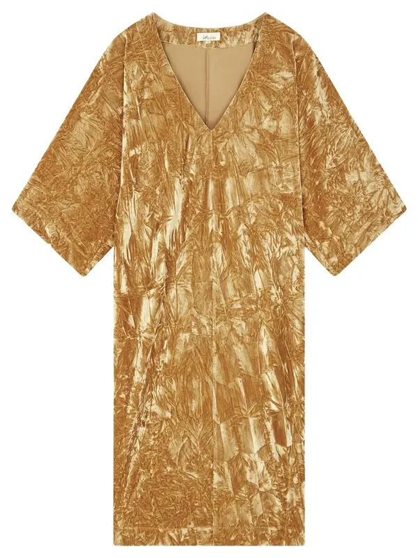 LITTLE LIES Rumours Velvet Midi Dress - Yellow