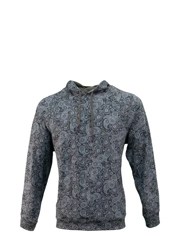 LORDS OF HARLECH Hank Tribune Paisley Hoodie - Grey