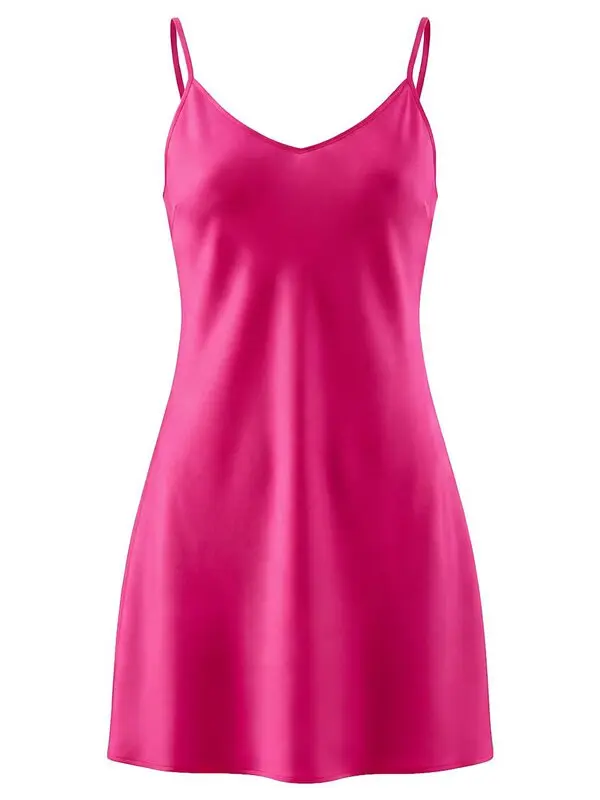 VIMISSIA Mini Silk Slip Dress - Pink