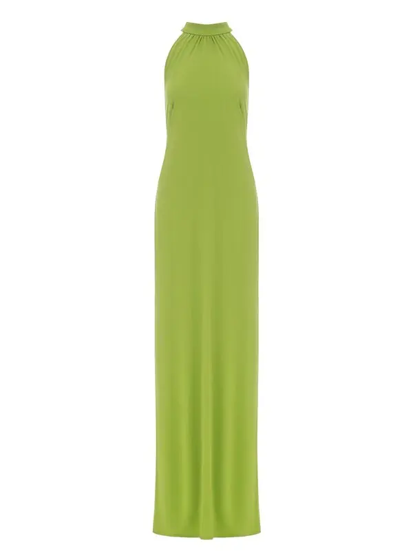 SEROTONINN Maxi Halter Neck Dress - Green