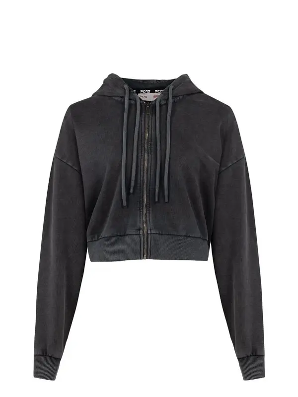 PCFG Acid Wash Zip-up Hoodie - Grey