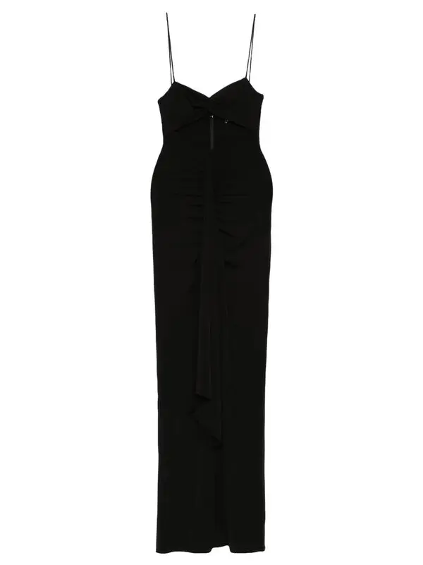 NISSA Cut-out Jersey Maxi Dress - Black