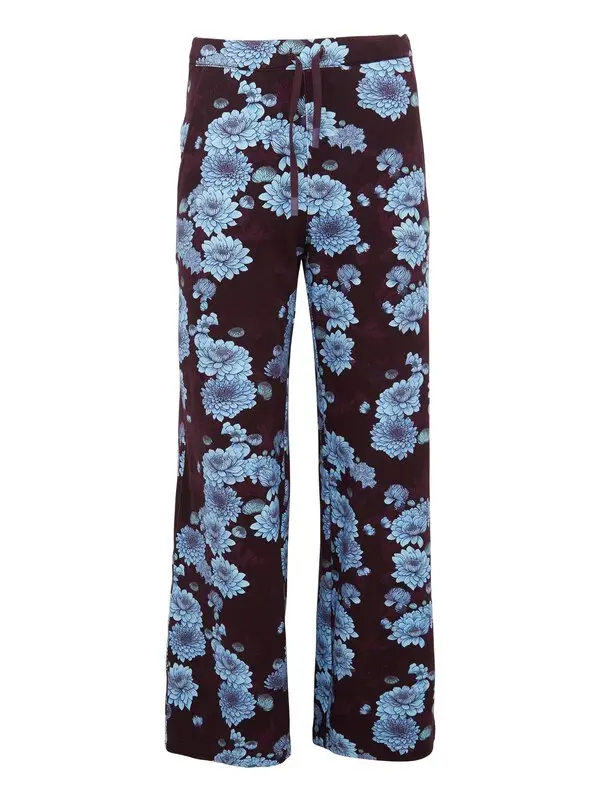 LORDS OF HARLECH Paige Serious Floral Knit Pant - Purple