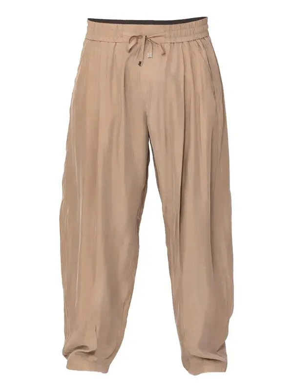 SMART AND JOY Wide Leg Casual Pants - Brown