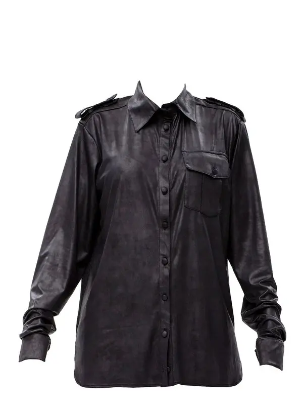 MAISON BOGOMIL Epaulette Button-up Shirt - Black