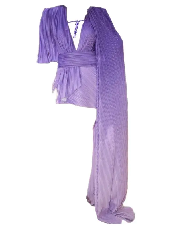 HARMONIA NY Lemuria Ombre Dress With Cape Dani Watanabe - Purple
