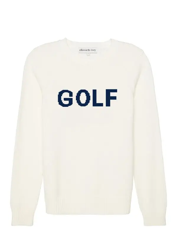 ELLSWORTH + IVEY Classic Golf Crewneck - White