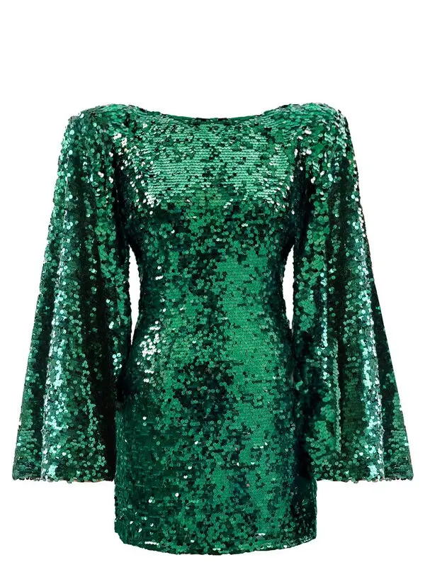 SANCTUMUM Sienna Open Back Mini Dress - Green