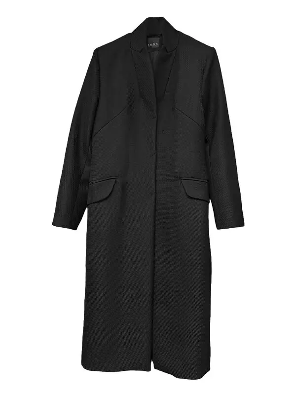 ARTISTA Long Straight-cut Body Coat - Black