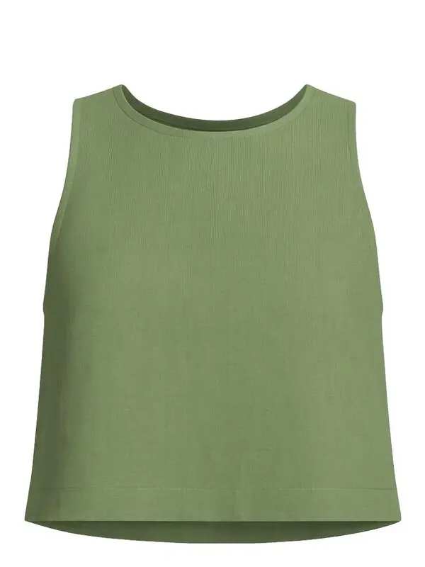 MONLICIA Lena Linen Top - Green