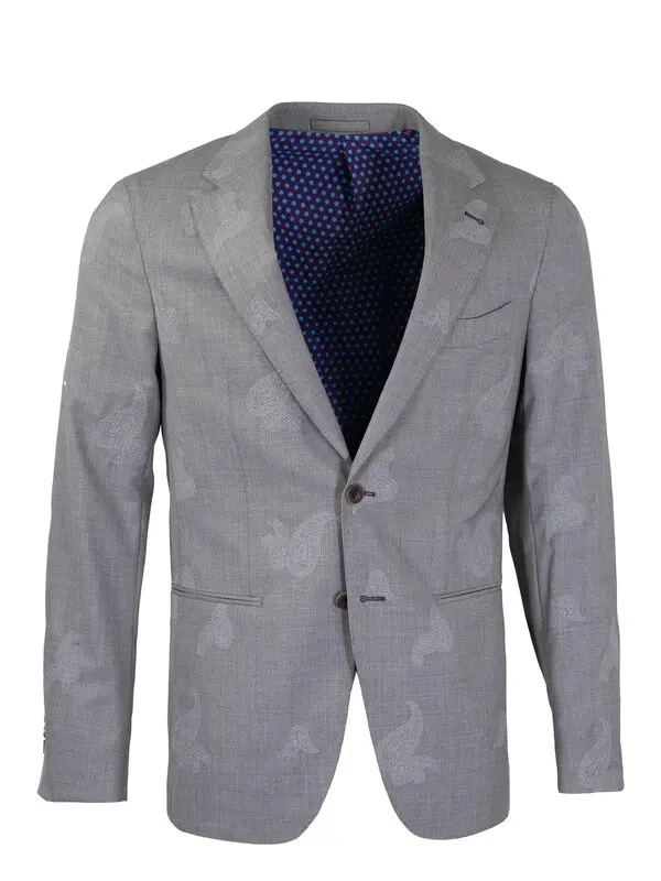 LORDS OF HARLECH Jaques Wool Blazer - Grey
