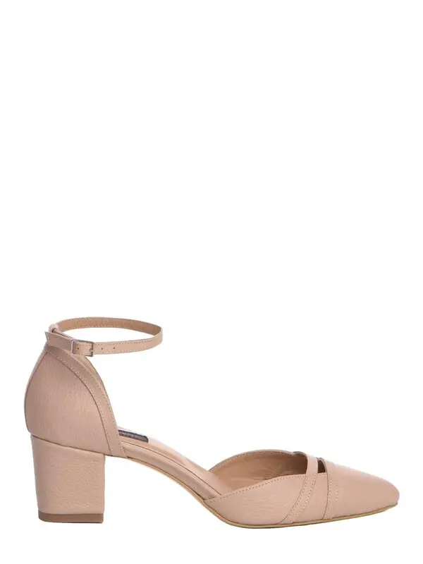 THE 5TH ELEMENT Adele Textured Leather Pumps - Black/brown