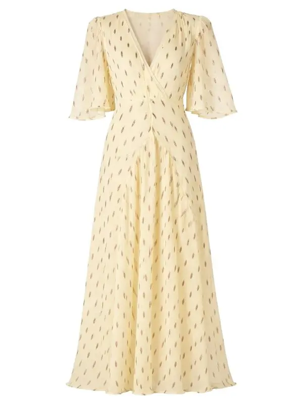 ROSE & NANCY Talia Sparkle Maxi Dress - Yellow