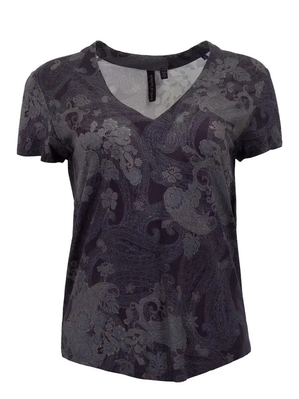 LORDS OF HARLECH Victoria Paisley Top - Black