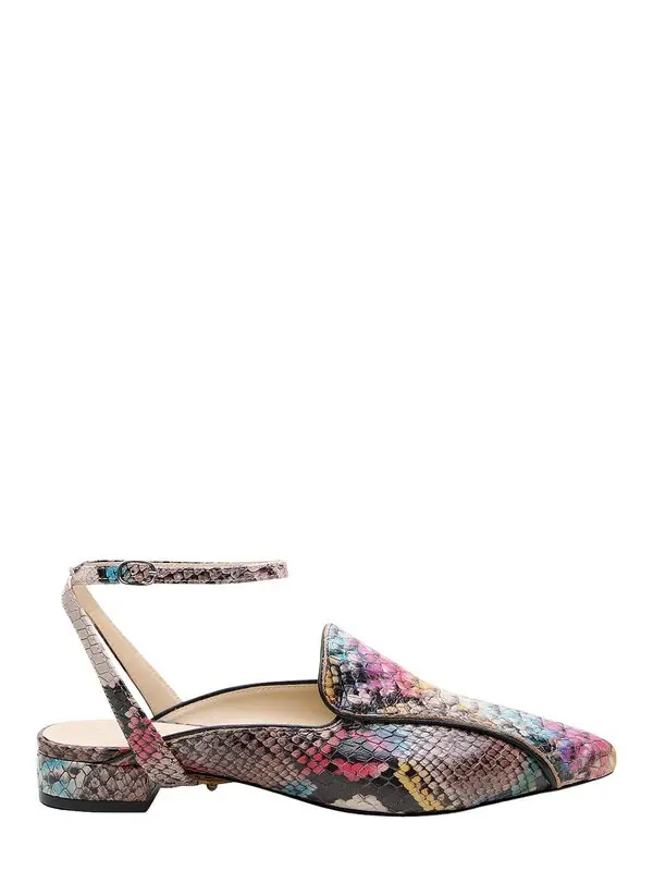 ALTERRE Painted Snake Pointed Loafer - Black