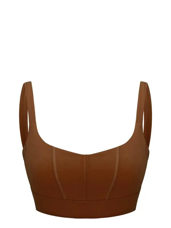 PCFG Bra With Stitch Detail - Brown