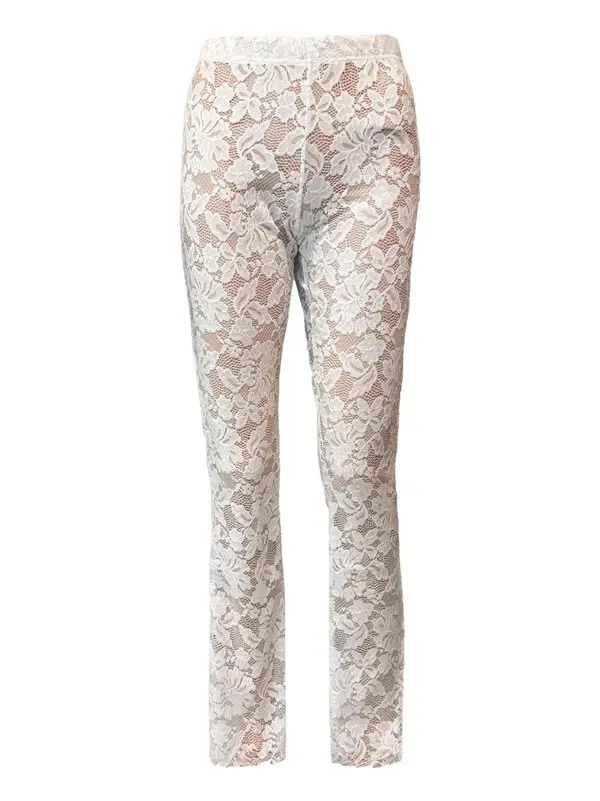 LOVE AND NOSTALGIA Courtney Lace Pants - White