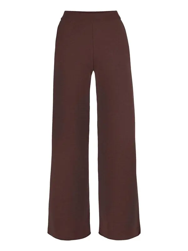 SALANIDA Wide Leg Merino Wool Pants - Brown